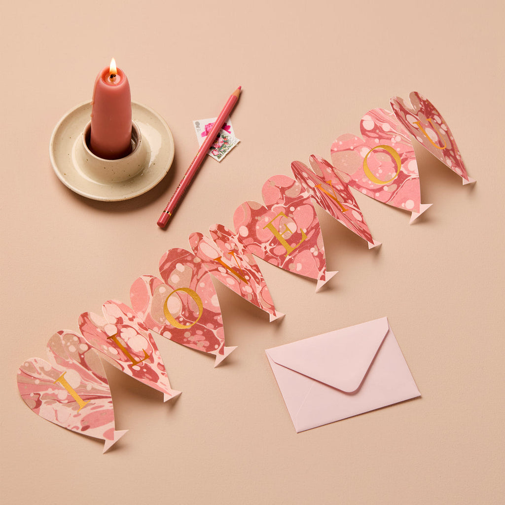 Wanderlust Paper Co. Heart Concertina 'I Love You' Mini Card– The Paper ...