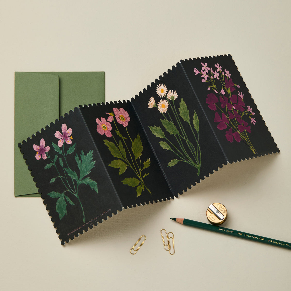 Wanderlust Paper Co. Botanical Concertina Birthday Card– The Paper Parlour