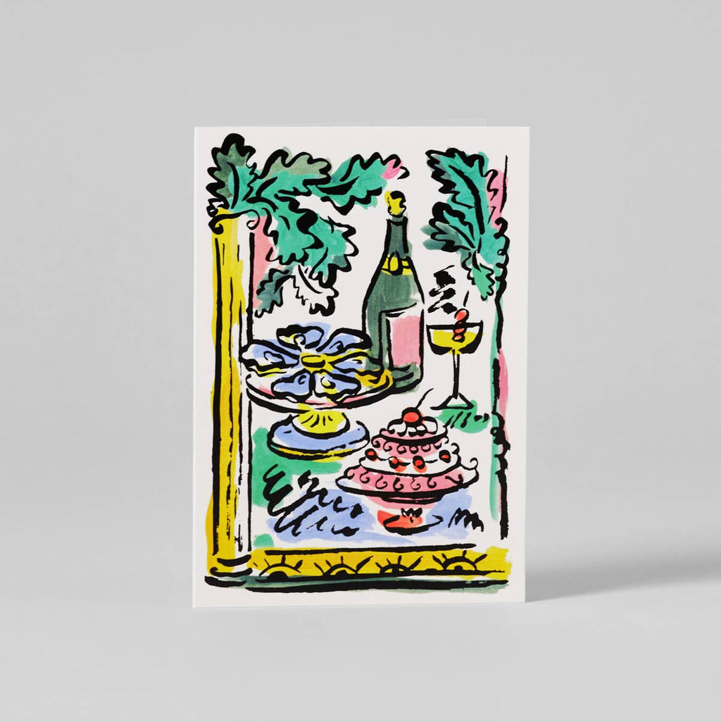Wrap - Birthday Champagne & Oysters Greeting Card– The Paper Parlour
