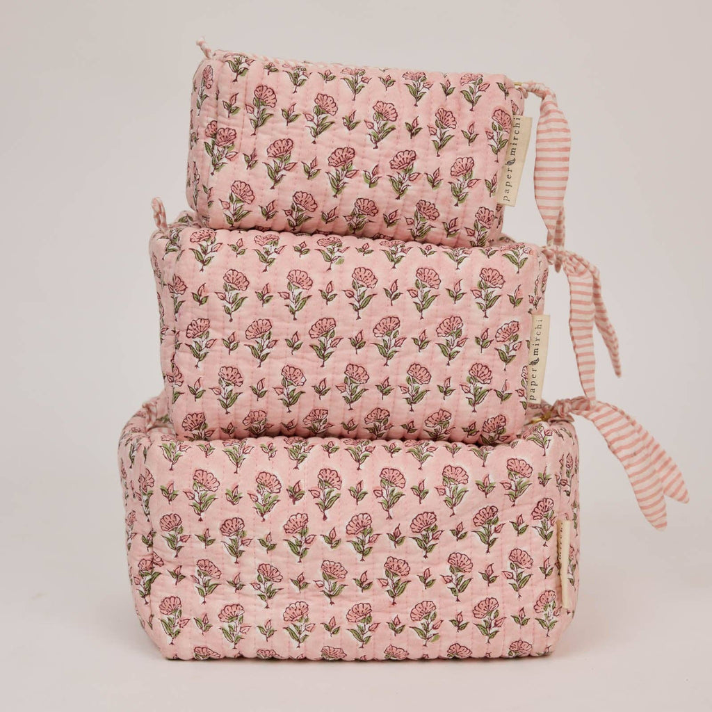 Paper Mirchi Toiletry Bag (Medium) - Ditsy Floral Blush– The Paper Parlour