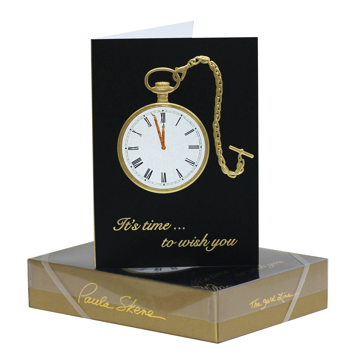 PAULA SKENE DESIGNS - Black Pocket Watch Birthday Card– The Paper Parlour